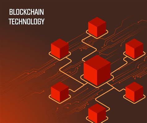 Premium Vector Blockchain Background Isometric Digital Blocks