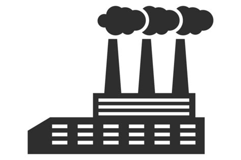 Industry Icon Black Factory Building A Graphic By Microvectorone