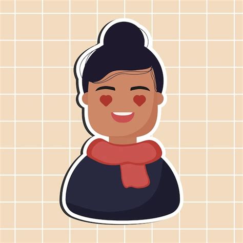 Doodle De Pegatina De Chica Linda Bullet Journal Vector Premium