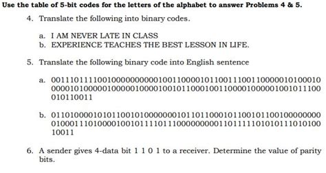Solved 4 Translate The Following Into Binary Codes A I Am