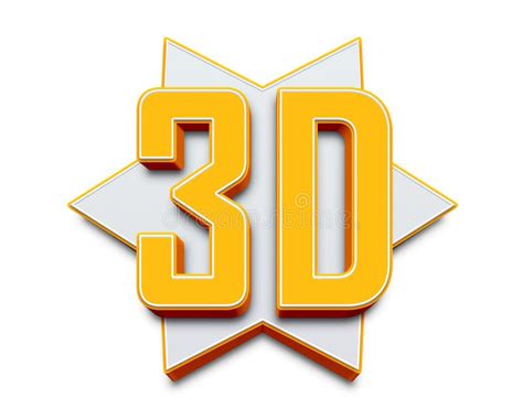 Large Three Dimensional Logo On A White Isolated Matte Background