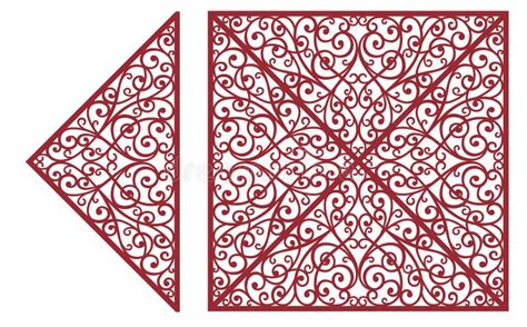 Romantic Invitation Card Laser Cut Pattern Stock Vector Illustration Of Design Abstract