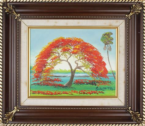 Lot Carnell Smith Florida Highwaymen Poinciana Tree