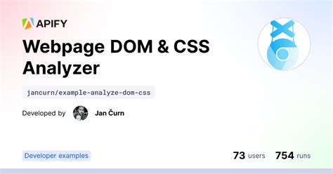 webpage dom and css analyzer api in python [deprecated] · apify