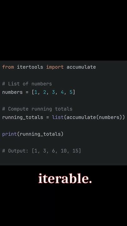 Python Trick Using Itertoolsaccumulate For Running Totals And More