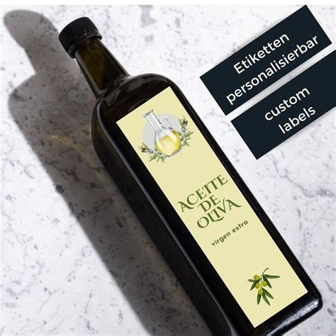 Custom Olive Labels For Olive Oil Bottles Personalized With Your Text