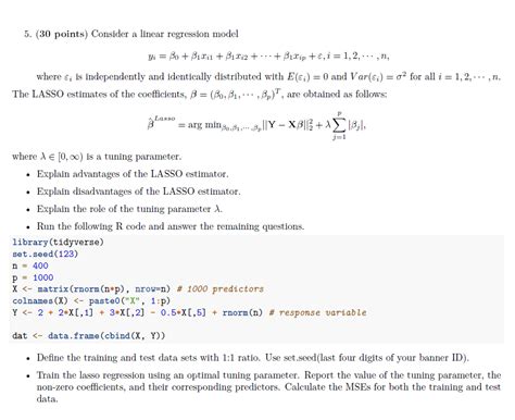 Solved Points Consider A Linear Regression Model Chegg