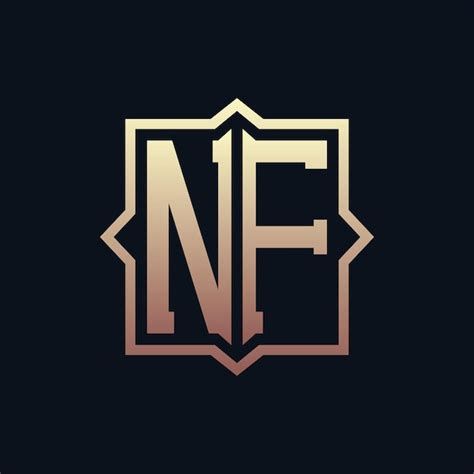 Premium Vector Luxury Initial Nf Monogram Logo Design Elegant Emblem