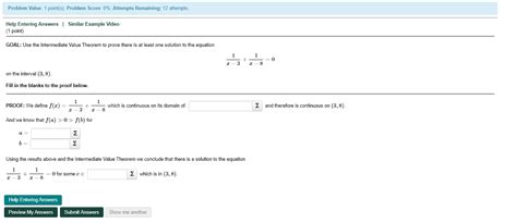 Solved GOAL: Use the Intermediate Value Theorem to prove | Chegg.com