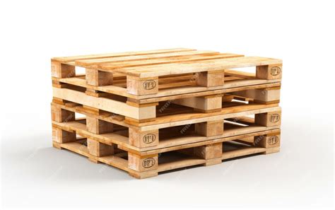 Premium Ai Image Pallets Stack Stylish Look On White Background