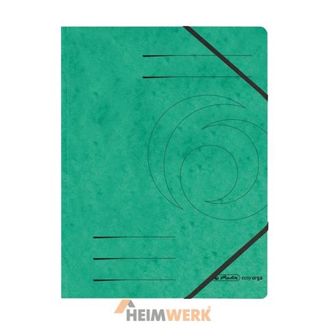 Eckspanner Mappe Grün A4 Karton