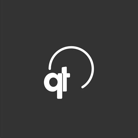 Qt Initial Logo With Rounded Circle 27521782 Vector Art At Vecteezy