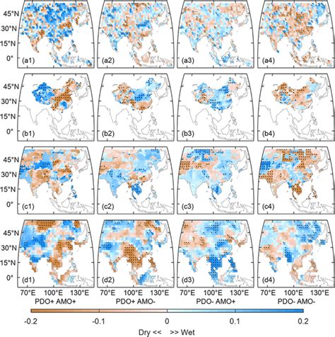 Ensemble Mean Spatial Patterns Under Different Combinations Of The