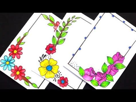 How To Draw Flower Border
