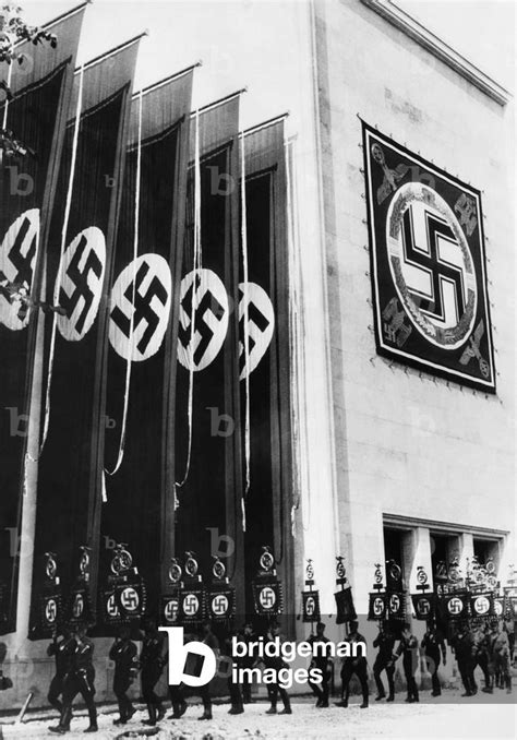 Image Of Nazi Germany Nazis Walking With Banners C1935