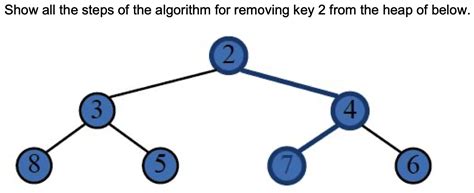 Solved Show All The Steps Of The Algorithm For Removing Key Chegg