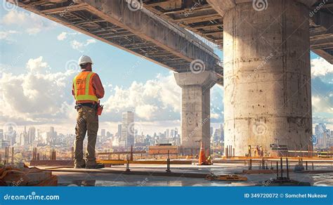 Engineer Inspects Hydroelectric Turbines In Power Plant Interior Stock Image