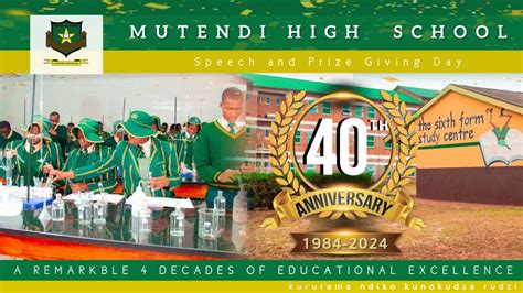 Mutendi High 40 Speech And Prize Giving Day Youtube