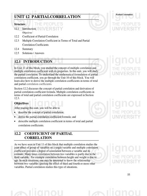 Derivation Of Partial Correlation Coefficient Formula Pdf