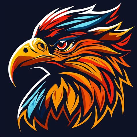Classic Eagle Head Design With Modern Colors Premium Ai Generated Vector