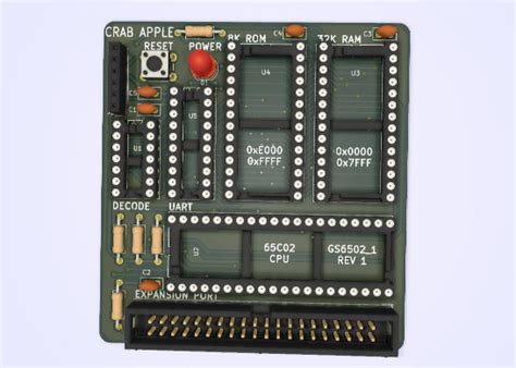 Minimal 6502 Single Board Computer Crab Apple I Share Project Pcbway