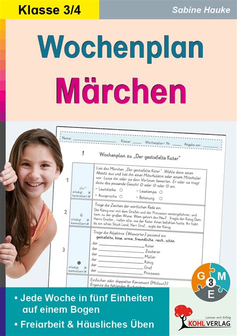 Wochenplan Märchen Klasse 3 4