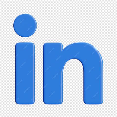 Premium Psd Psd Linkedin Logo 3d Icon Front Viewpsd