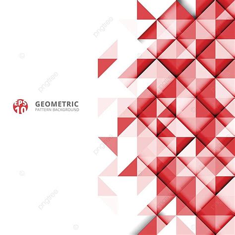 Geometric Triangular Pattern In Red Hues On A White Backdrop With