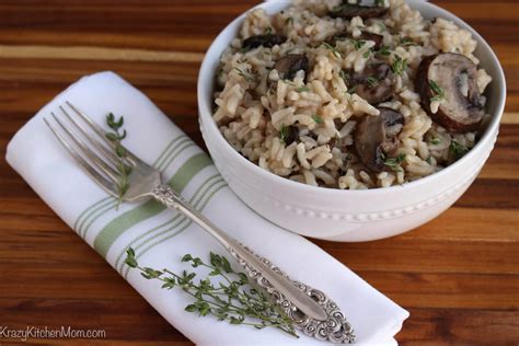 Instant Pot Mushroom Risotto Krazy Kitchen Mom