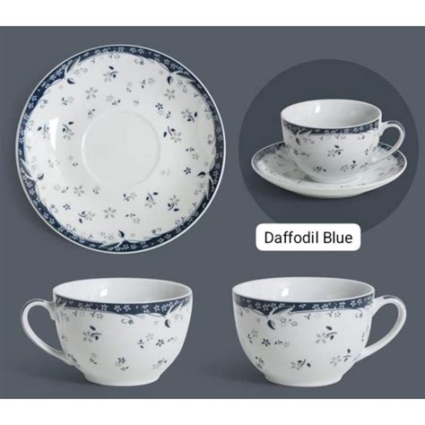 Jual Formia Tea Cup Saucer Set Daffodil Blue Lily Blue Harga 1 Set