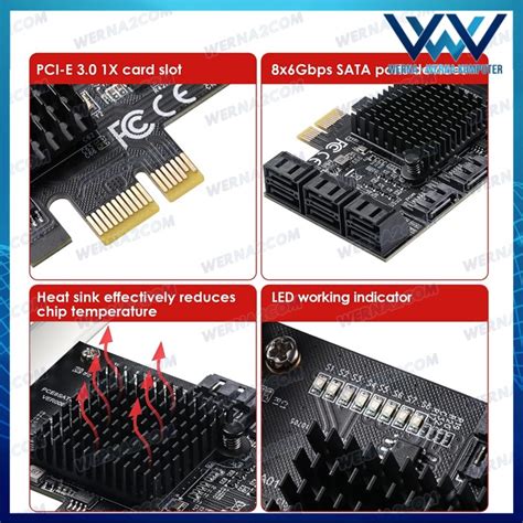 Jual Pcie Sata Iii 8 Port Expansion Card Pci Express Sata 3 Netline