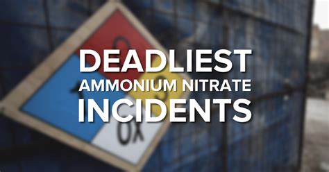 Top 5 Deadliest Ammonium Nitrate Incidents In Us History