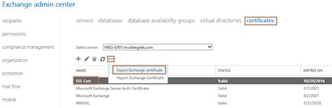 Export And Import Certificate In Exchange 2016 MustBeGeek