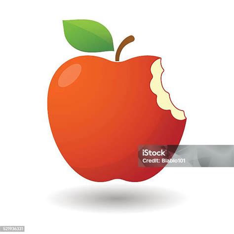 Ikon Apel Yang Digigit Ilustrasi Stok Unduh Gambar Sekarang
