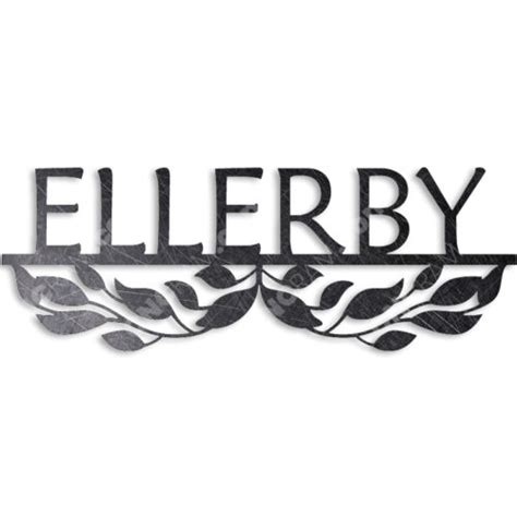 Classy Scroll Custom Last Name Metal Sign Package Dxf File Cut Ready