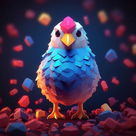 Premium Ai Image 3d Cute Hen Character