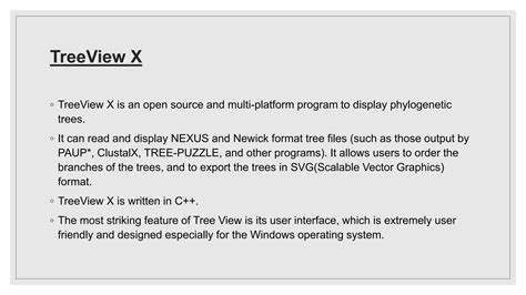Phylogenetic Tree Viewing Softwares Ppt