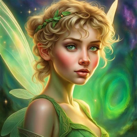 Young Lovely Tinkerbell In A Fantasy World Ai Generated Artwork