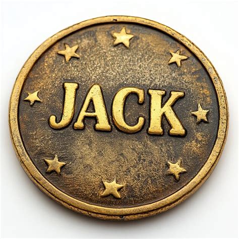Gold Coin With The Word Jack On A White Background High Quality Photo