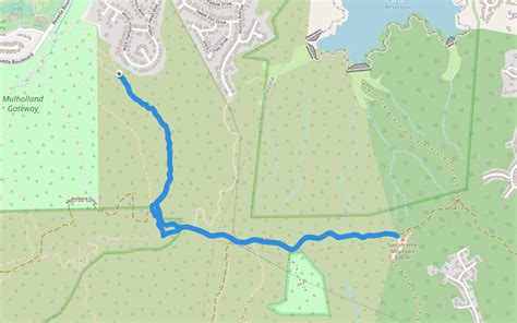 Mulholland Drive In California Walking Map