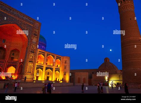 The Architectural Ensemble Of Poi Kalyan Minaret Madrasah And Mosque In Beautiful