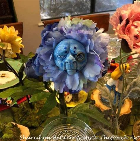 A Whimsical Alice In Wonderland Table Setting Featuring Singing Talking
