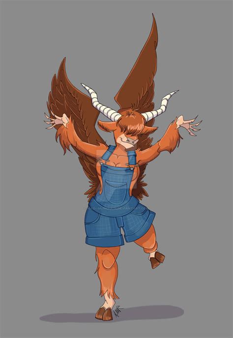 Winged Highland Cow Anthro By Mad Munchkin On Deviantart