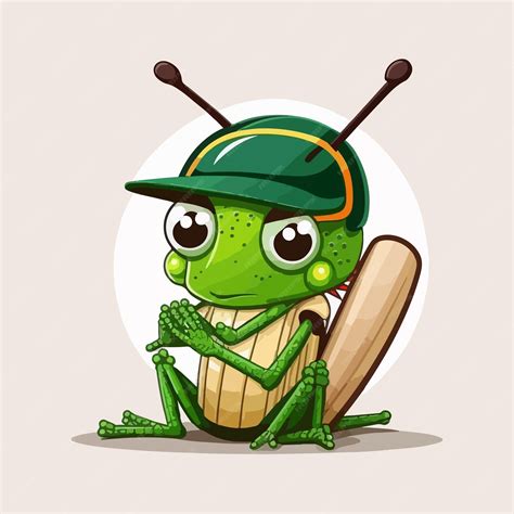 Premium Vector Vector Cute Cricket Cartoon Style