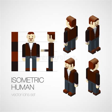 Vector Isometric Human Set Stock Vector Illustration Of Doctor 50938733