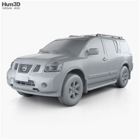 Nissan Armada 2014 3d Model Download Crossover Suv On