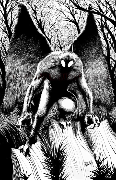 My Artwork Of The West Virginia Legend Himself Mothman Created Using
