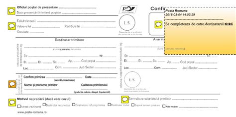 Formular Confirmare De Primire Ar Septembrie 2017 Pdf