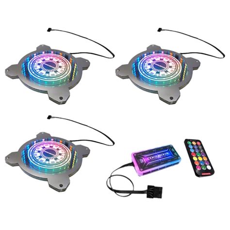 Coolmoon 3 St Dator Rgb Ljuskort Dubbelsidigt Ljus Vicedeal