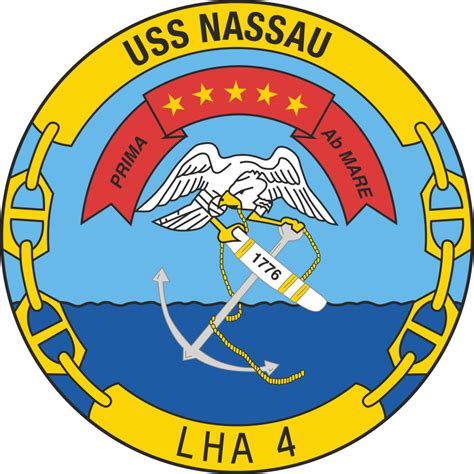 Uss Nassau Lha 4 Ships Crest Decal Military Graphics